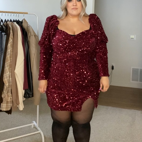 Boohoo Plus | Dresses | Plus Size Sequin Holiday Dress | Poshmark